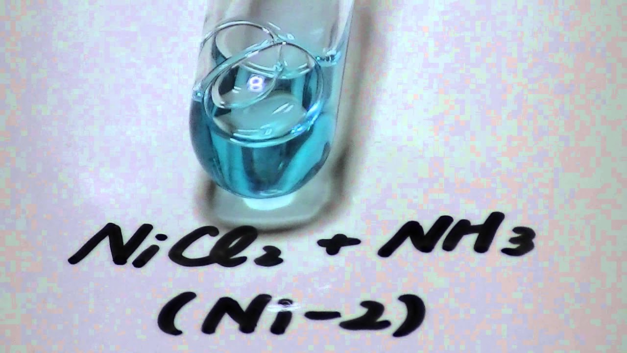 Ni2ニッケル(Ⅱ）イオンとアンモニアNiCl2 + NH3.MTS - YouTube