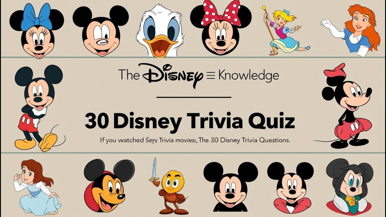 30 Disney Trivia Questions Every Fan Should Answer! - YouTube