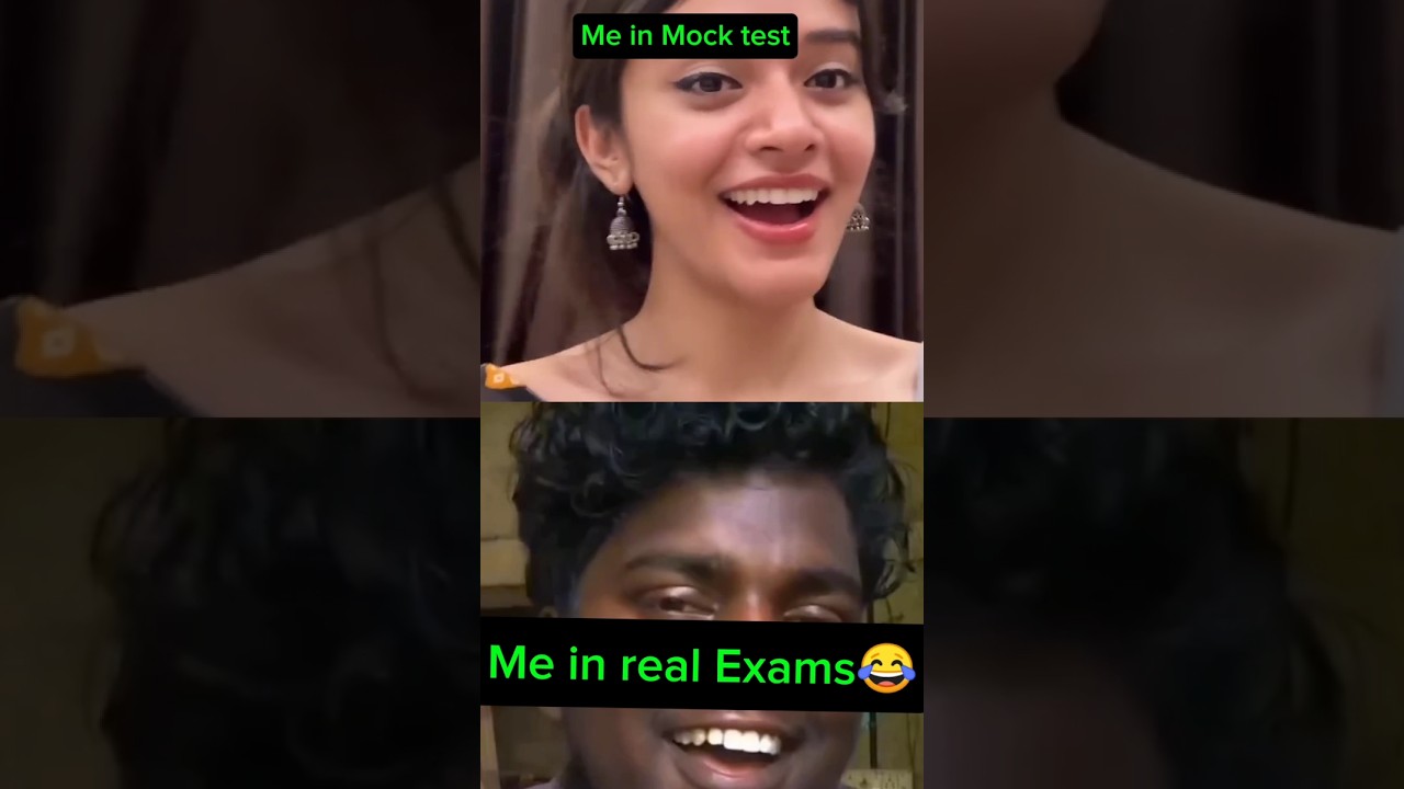 Mock Test Vs Real Exam #shorts #memes #funny #ssc #sscmemes - YouTube