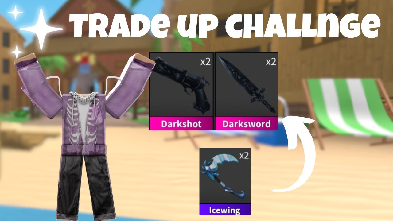 Trading from an icewing to the darkset set MM2 (Day 3 - 10) - YouTube