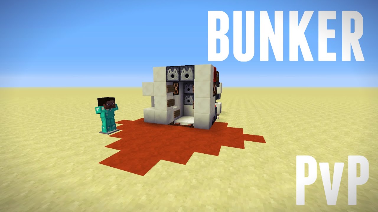 Minecraft - Tutoriel PvP : simple BUNKER compact. - YouTube