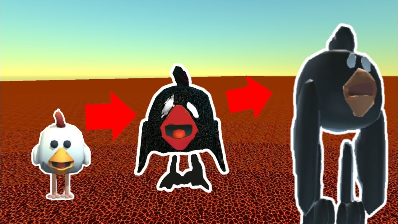 evolution of tall chicken (chicken gun) - YouTube