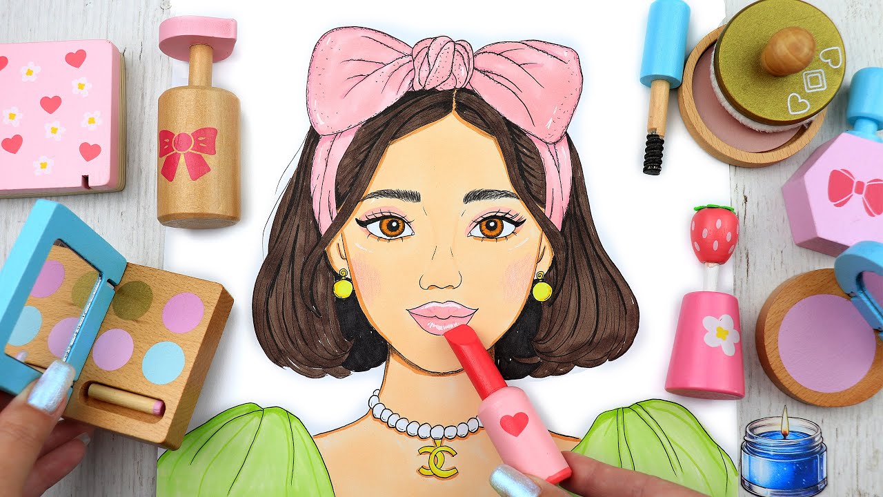 ASMR Relaxing makeup Wooden cosmetics 💄 Sleep 100% Paper DIY - YouTube