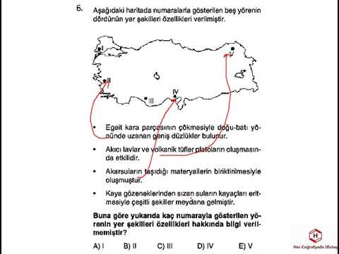 Türkiye'nin Yer şekilleri Test 1- 10 Soruda Tekrar
