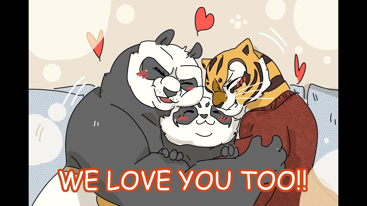 「Kung fu panda」Tigress and Po family funny - YouTube