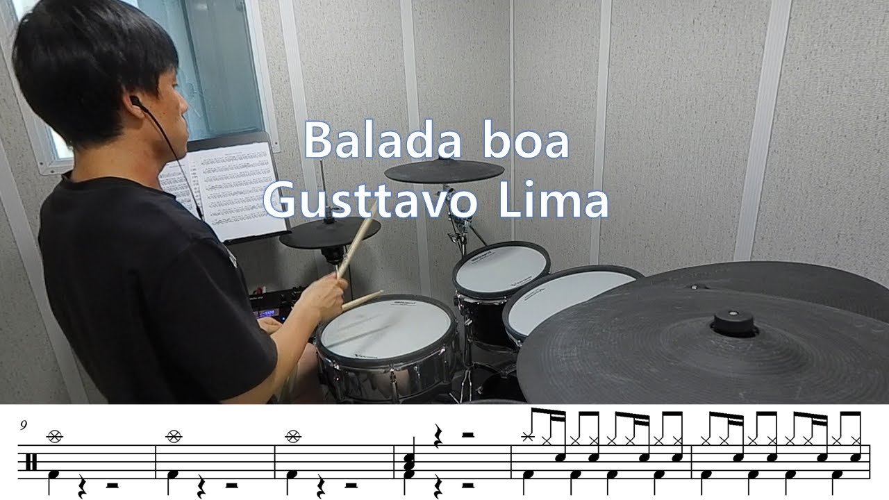 Balada boa - Gusttavo Lima con partitura de batería (drum) - YouTube