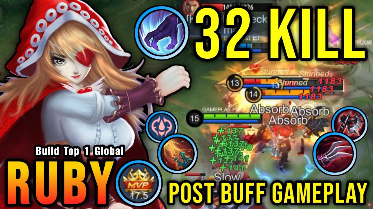 NEW BUFF!! 32 Kills Ruby New Build and Emblem 100% Deadly!! - Build Top ...