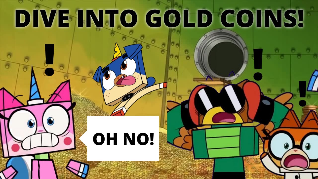 Unikitty Shorts: Dive into gold coins! - YouTube