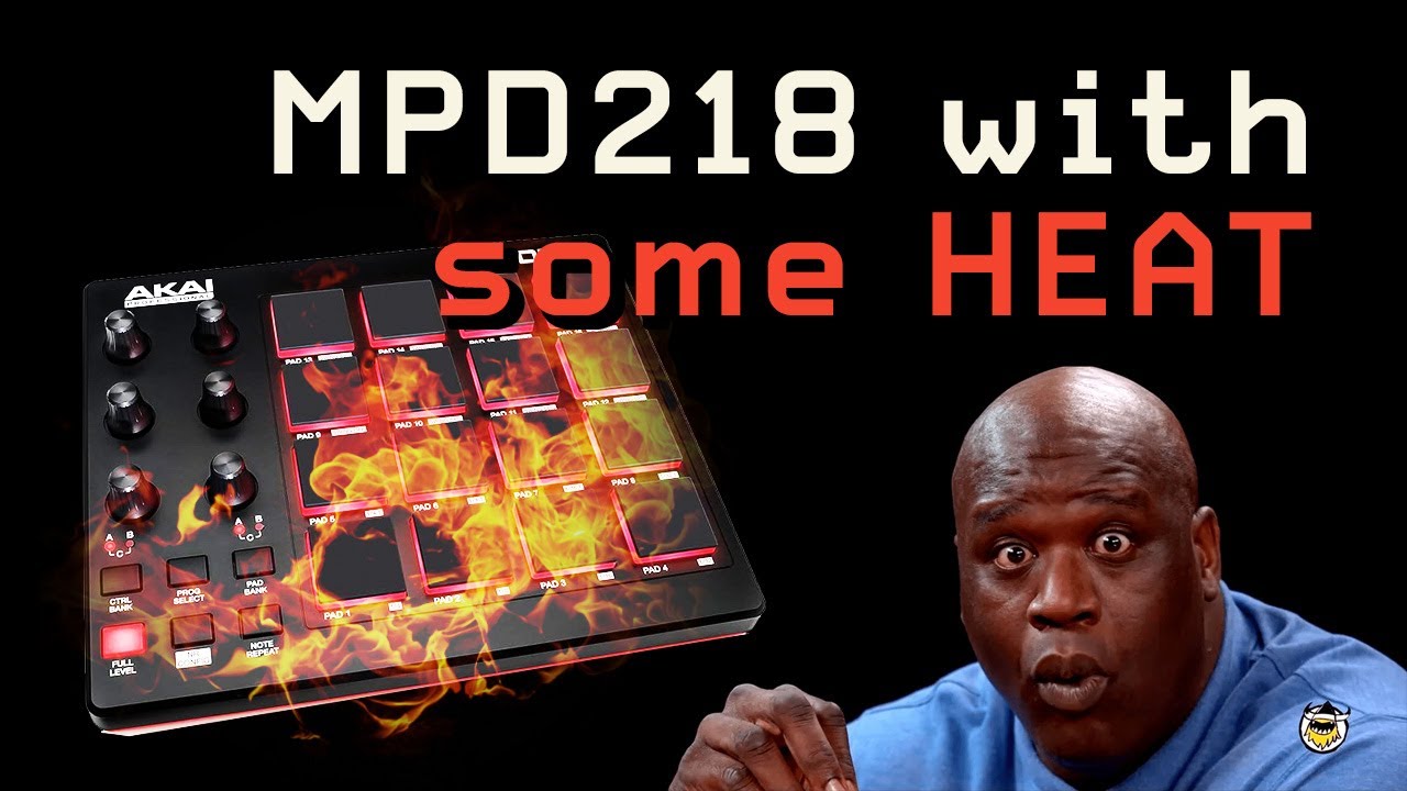 Finger Drumming With Deep 808 Hip-Hop Bass on Akai MPD218 - YouTube