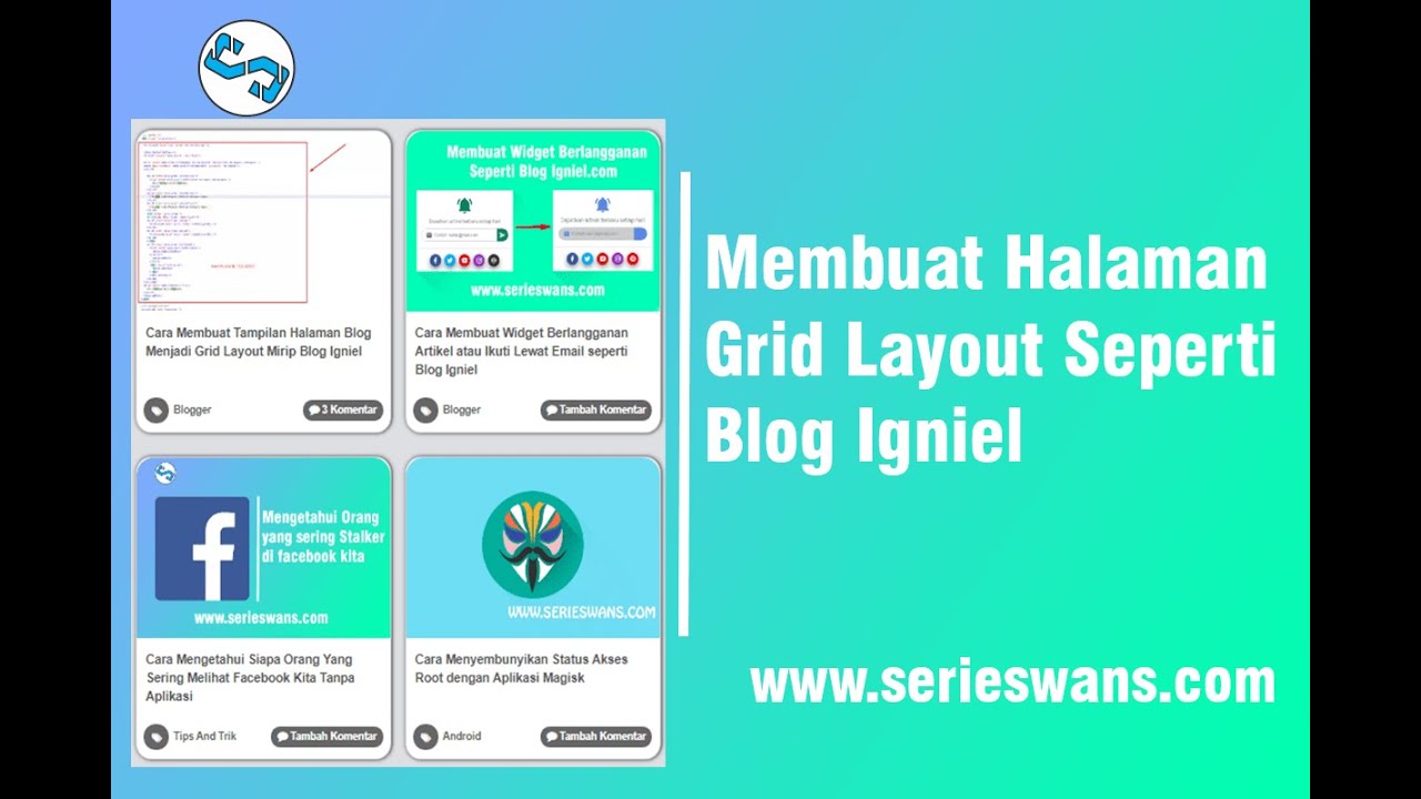 Cara Membuat Mode Halaman Grid Layout di Blogger - YouTube