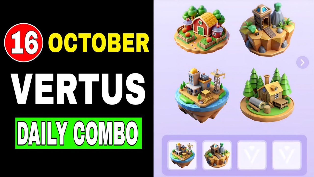 Vertus Daily Combo Today | Vertus Daily Combo 16 October #vertus # ...