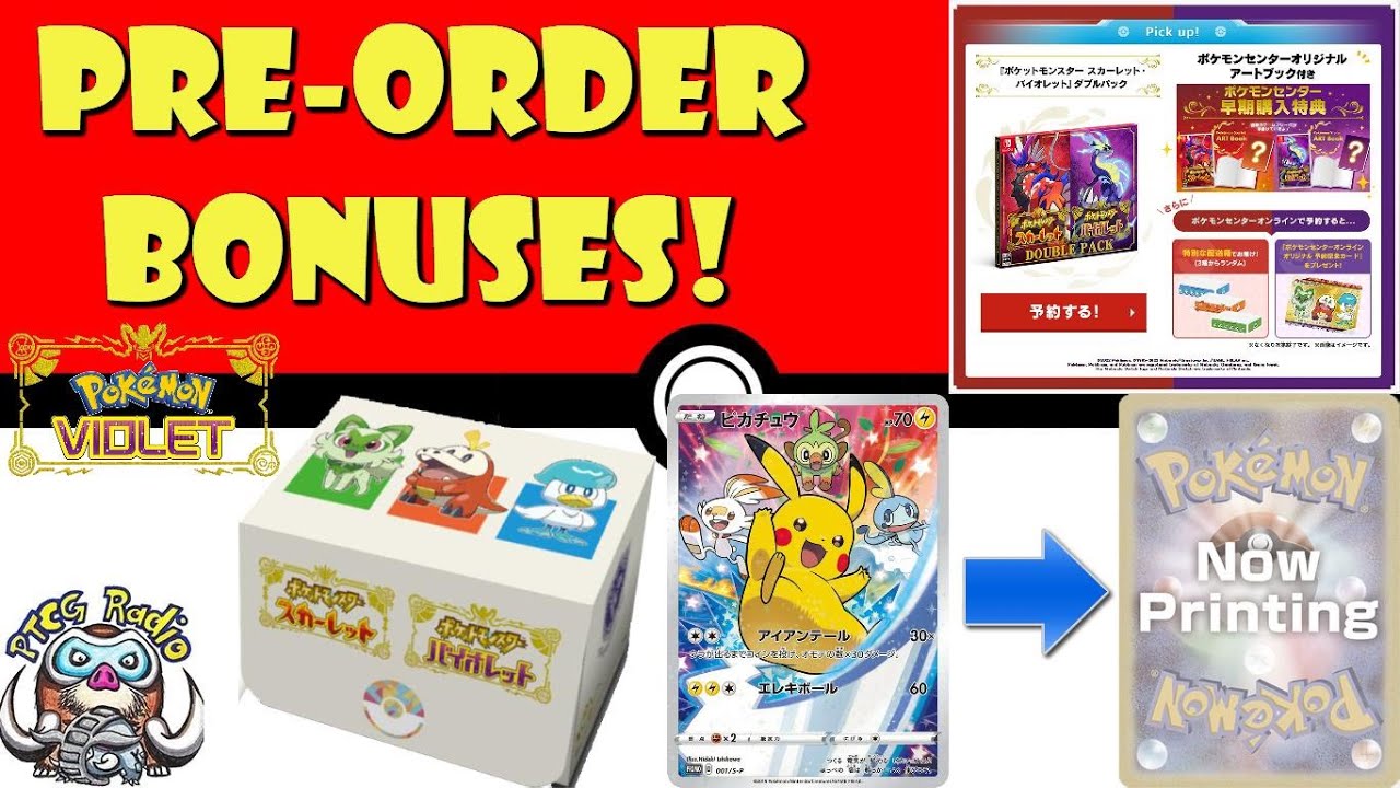 Scarlet & Violet Pre-Order Pikachu Promo Confirmed! & Other Pre-Order ...