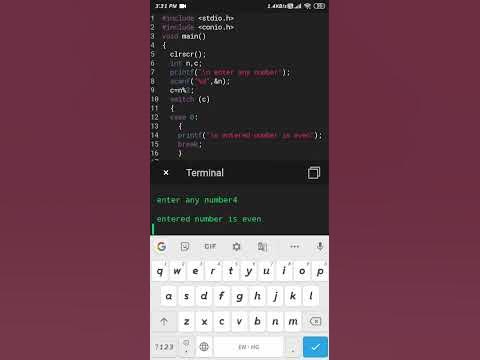 Write a program in C to check any number is even or odd using switch case statement | #coding #c ...