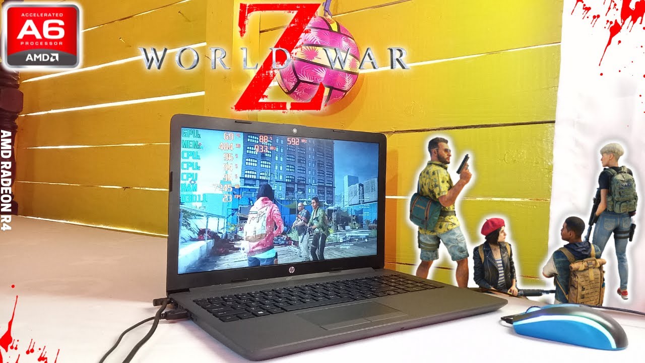 World War Z (AMD A6, Radeon R4 Graphics) Low End Laptop (512MB) - YouTube