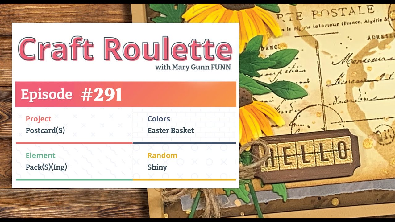 Card using a postcard stamp for Craft Roulette - YouTube