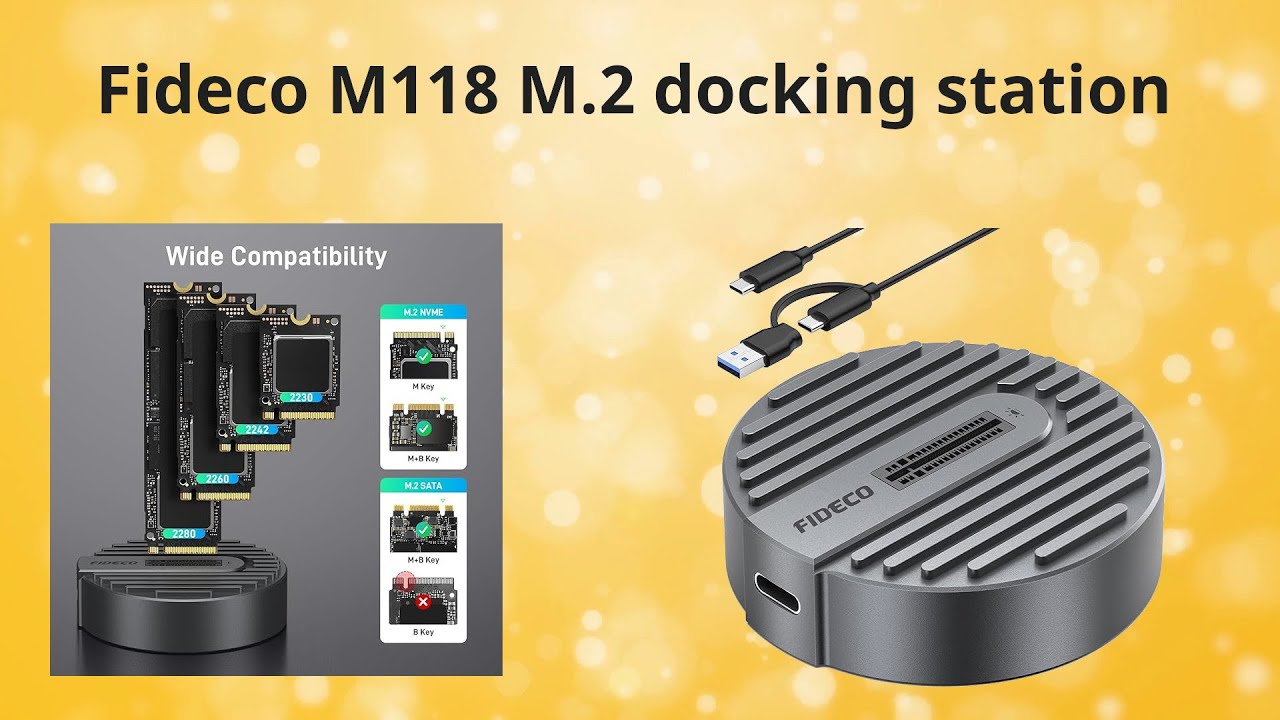 Fideco M118 M.2 SSD Docking Station - This is fast! - YouTube