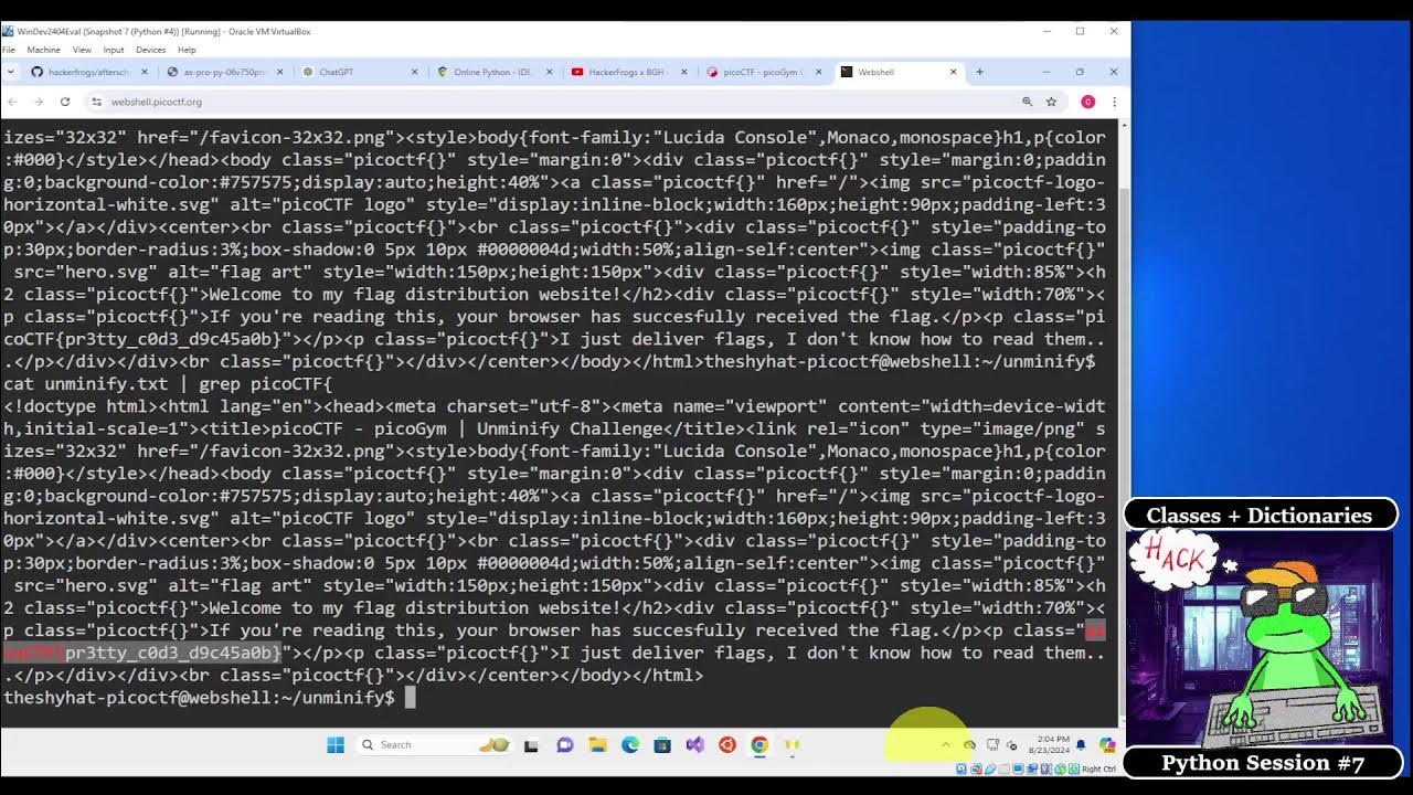 HackerFrogs x BGH - Python Session #7 - Classes and Dictionaries - YouTube