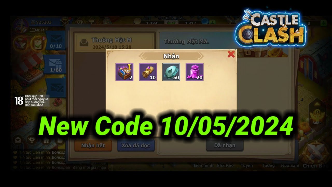 Code Castle Clash Mới Nhất Tháng 5 2024 - Loạn Thành Chiến - YouTube