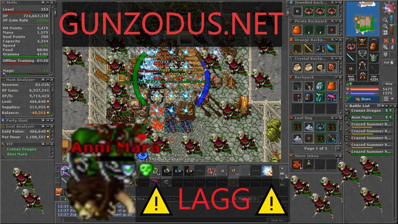 GUNZODUS.NET - TIBIA - DOUBLE RESPAWN - YouTube