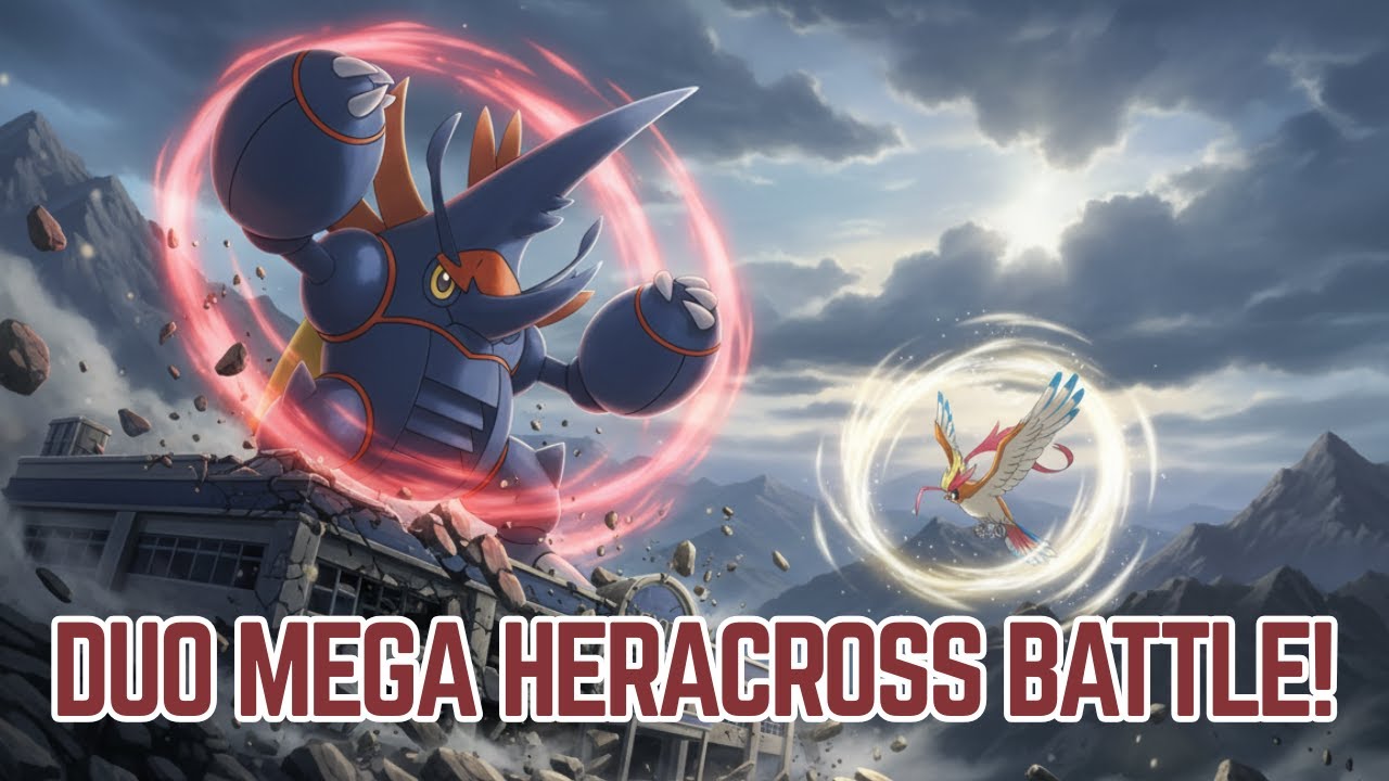 DUO! Mega Heracross BLOWN AWAY by Mega Pidgeot FLYING POWER! - YouTube