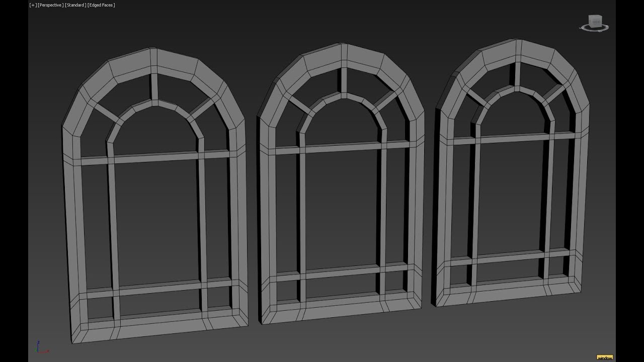 Arch Window: Symmetry and Edit Normals modifier - YouTube