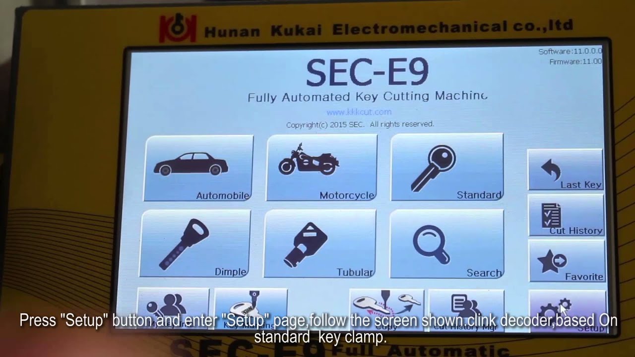 How to copy a single side standard key on SEC-E9 full automatic key ...