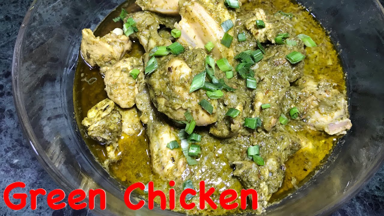Green Chicken (Hariyali chicken ) Recipe /easy and simple - YouTube