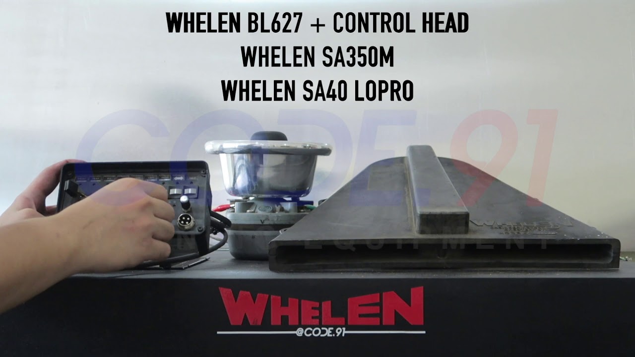 Whelen BL627 + Control Head with Whelen SA40 Lopro & Whelen SA350m ...