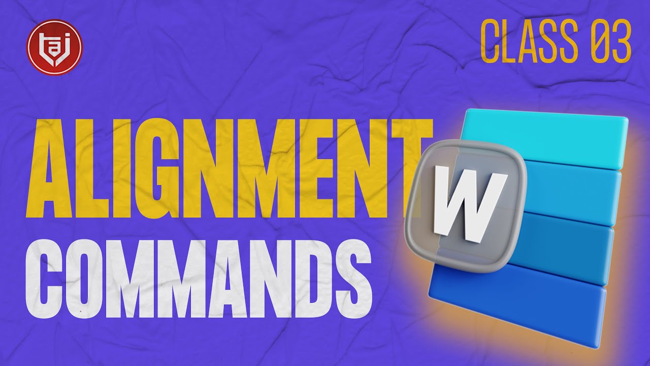 Class-03 | Alignment Commands | Microsoft Word | Online DIT Course ...