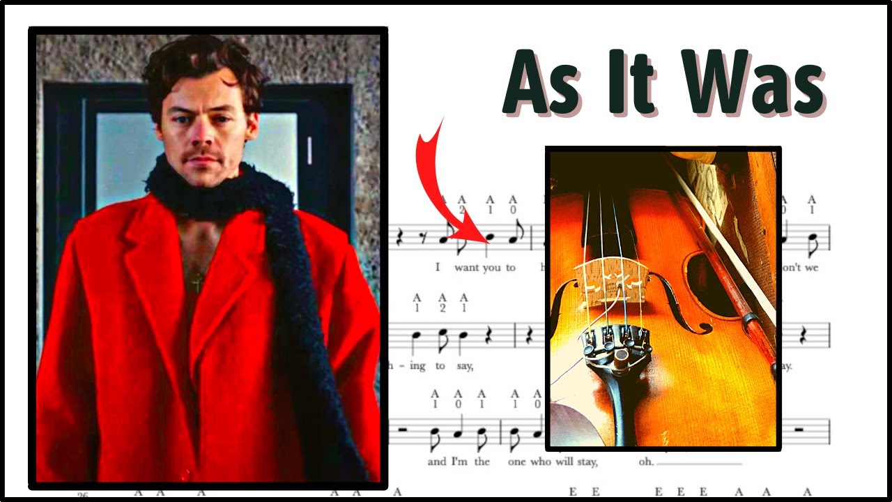 Harry Styles - As It Was - Violin Sheet Music - YouTube