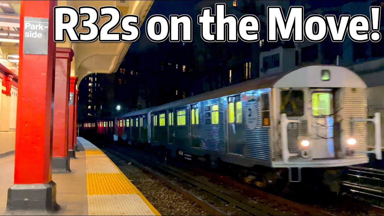 ⁴ᴷ⁶⁰ R32 First Responder Training Train Returning to Coney Island Yard ...