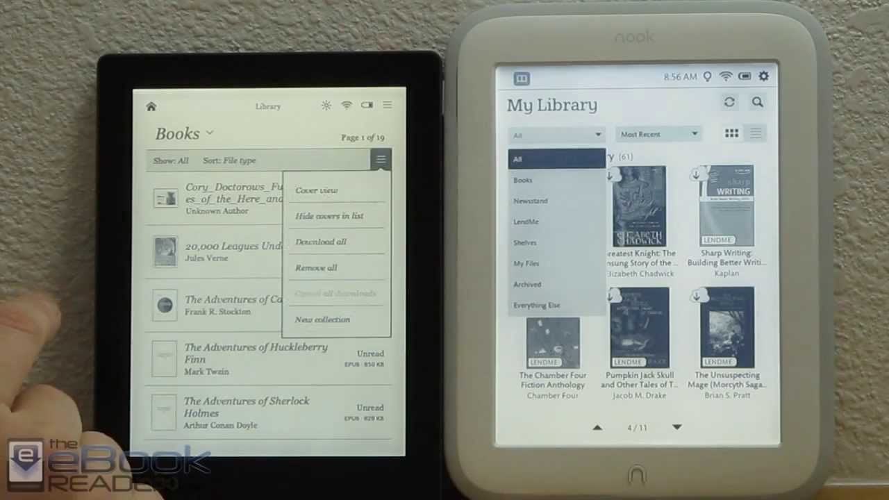 Kobo Aura vs Nook GlowLight Comparison Review - YouTube