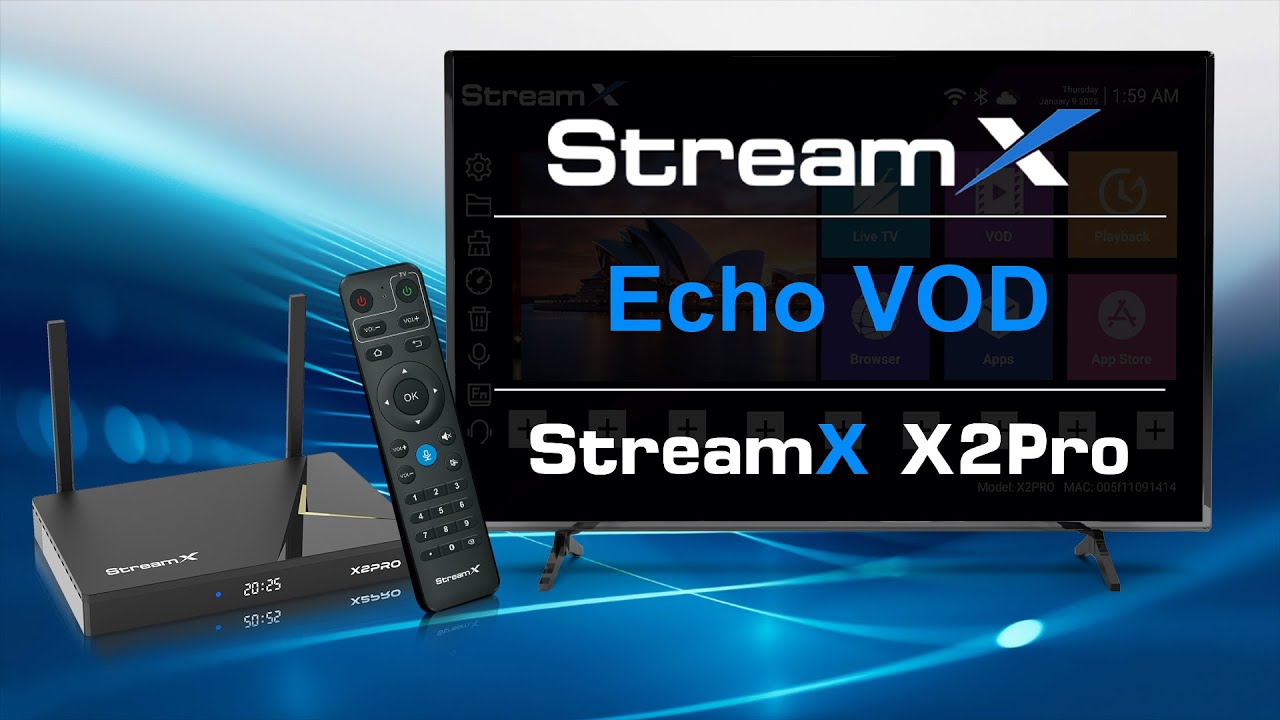 StreamX X2 Pro/Max Echo VOD Demonstration - YouTube