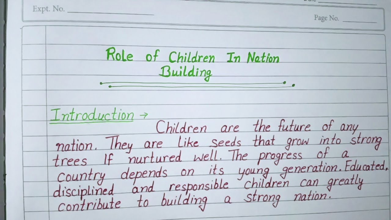 Role of children in nation building | Role of children in nation ...