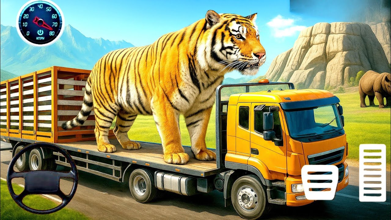 Animal Transport Game: Tiger Rescue | Wild Animal Transport Simulator ...