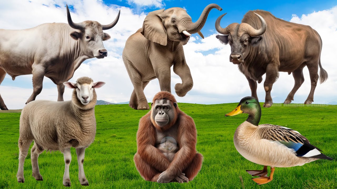 Amazing Sounds of Familiar Animals Around Us: Buffalo, Elephant, Duck ...