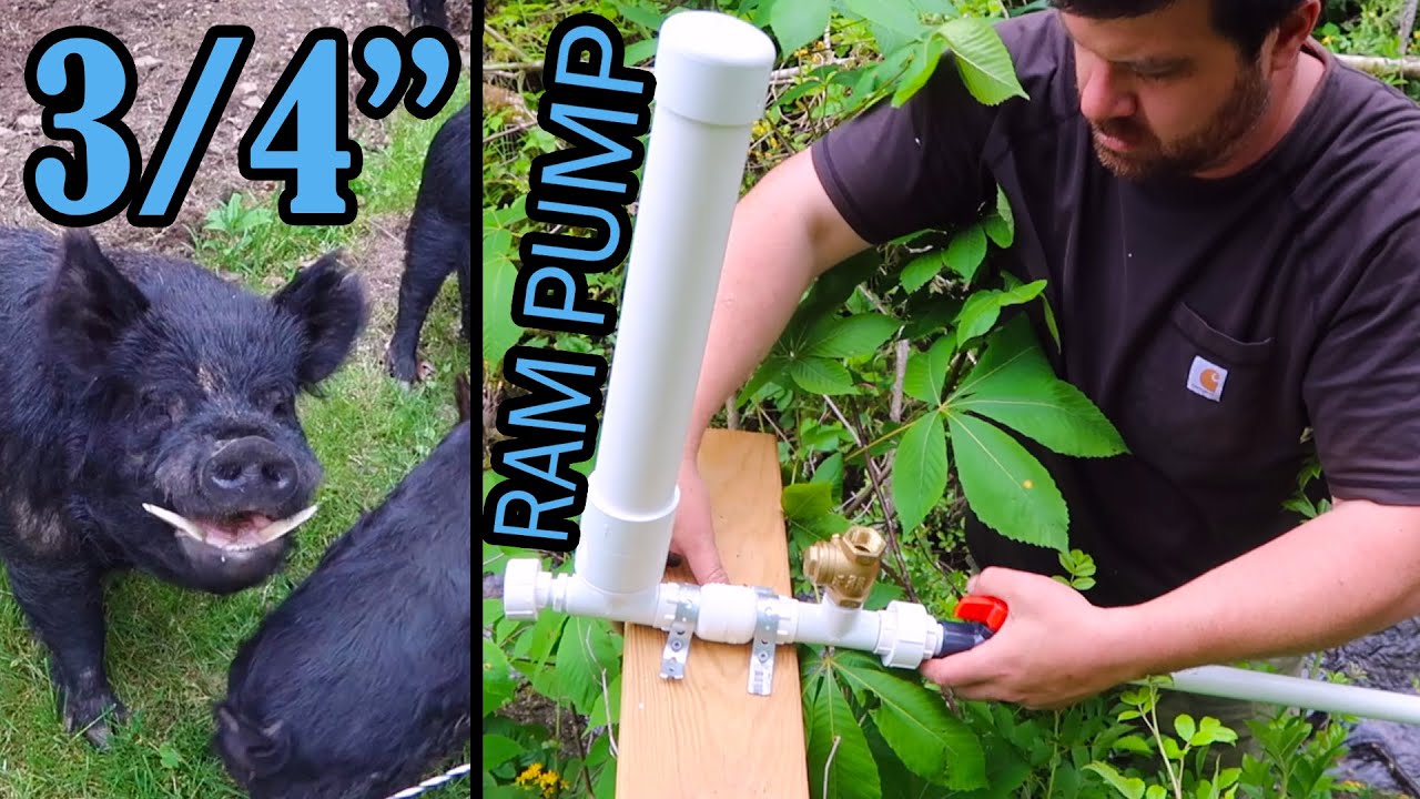 Full 3/4 inch Ram Pump Install for a Hog Farm - YouTube
