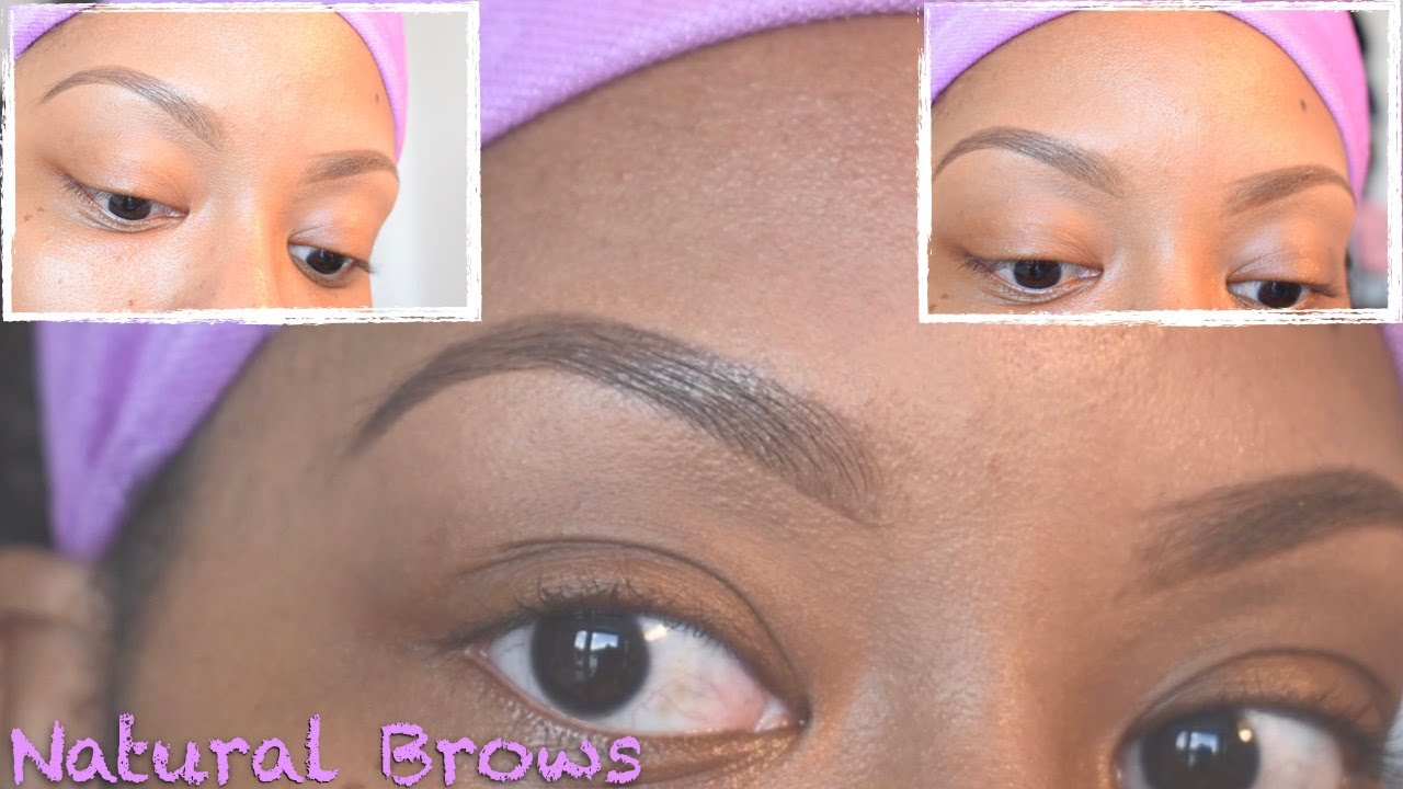 NATURAL EYEBROW TUTORIAL for Beginners!!! #KissedbyRhonie - YouTube