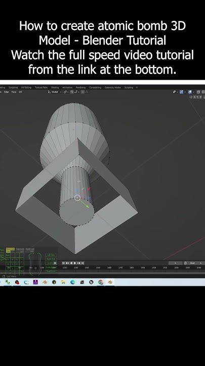 How to create atomic bomb 3D Model - Blender Tutorial #atomicbomb #3dmodeling #blender #missle ...