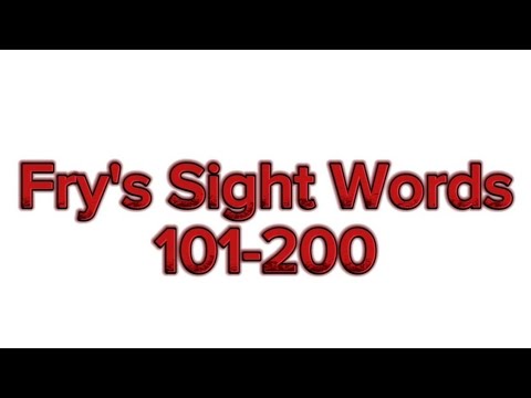 Fry's Sight Words 101-200 High Frequency Words for 2nd grade - YouTube