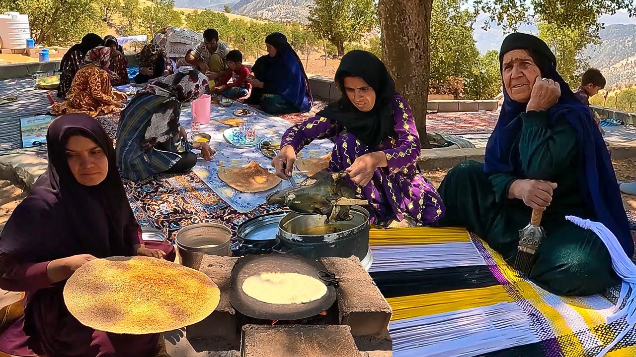 Pleasure of eating khash after building a platform - YouTube