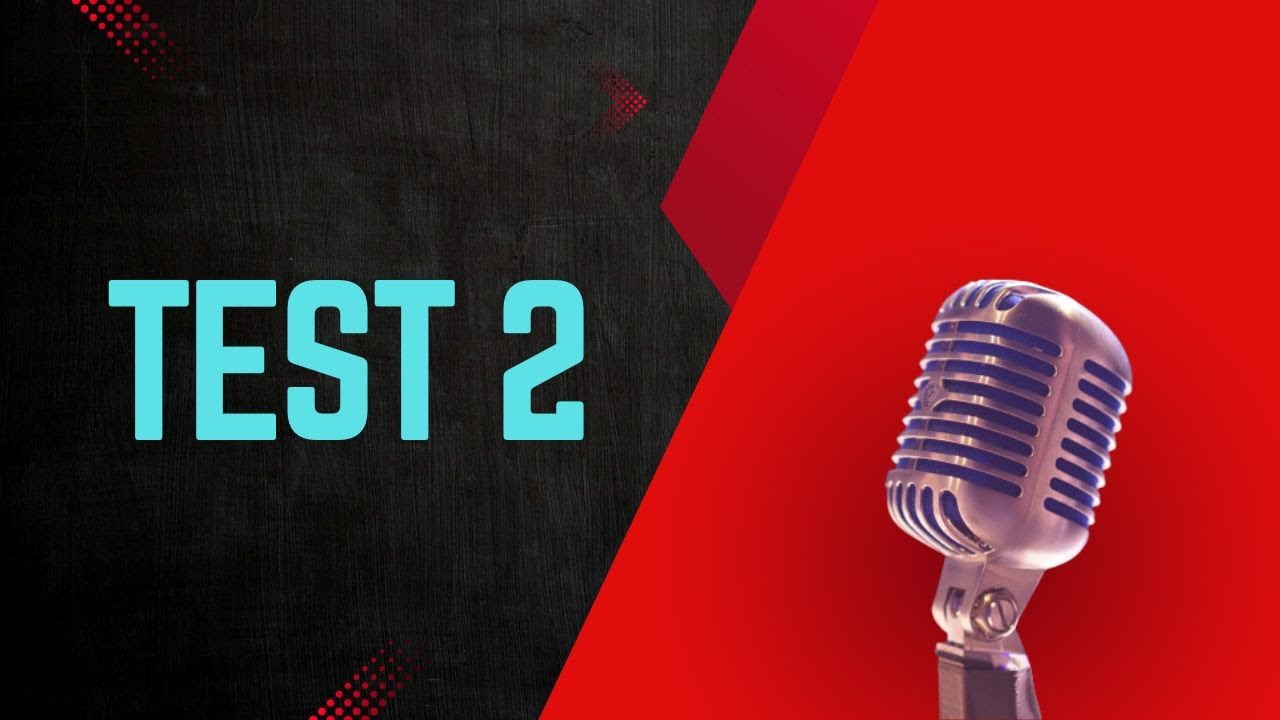 Test 1, 2, 3 ... - YouTube