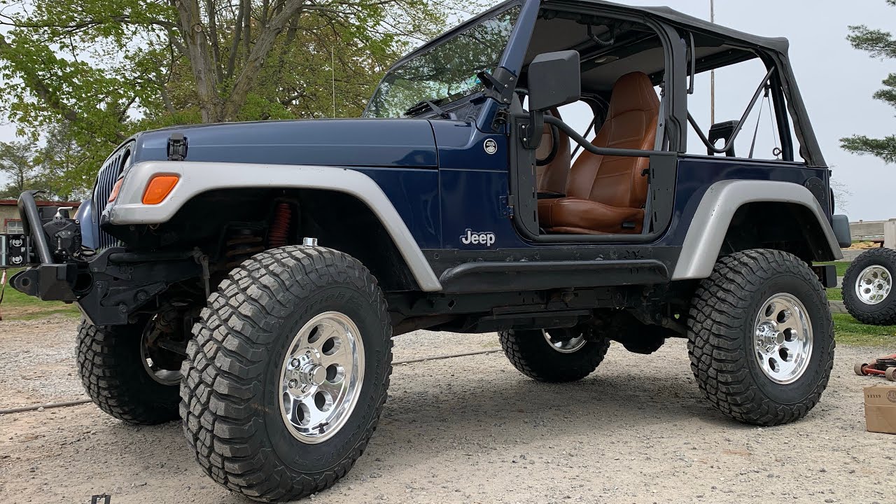 New TIRES and WHEELS On the JEEP Wrangler TJ! - YouTube