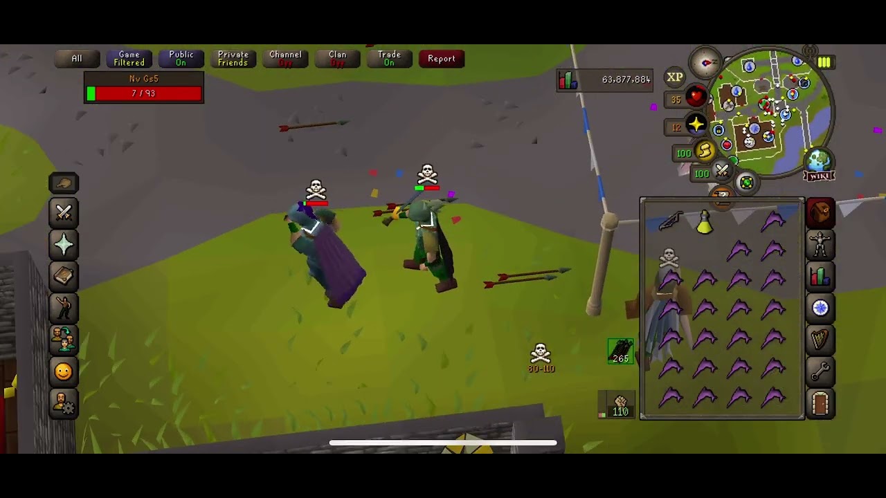 Osrs mobile pking f2p addy pure - YouTube