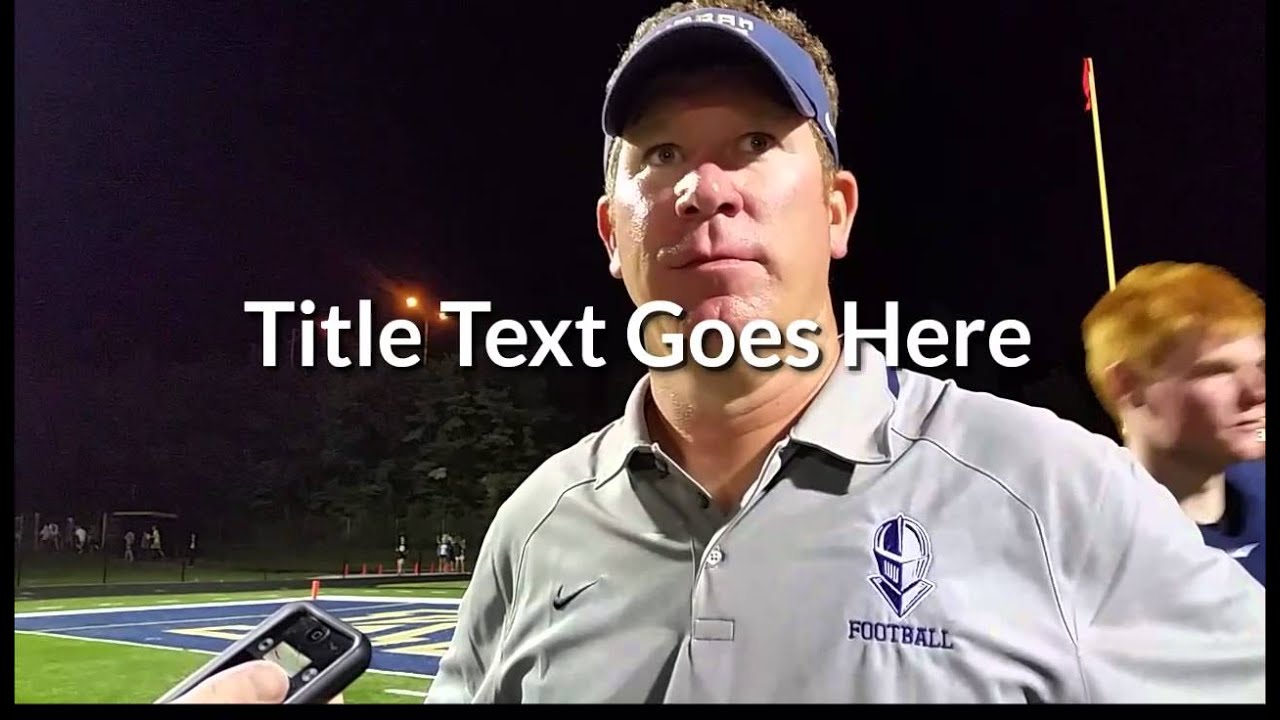 Archbishop Hoban head coach Tim Tyrrell following a 25-0 win over ...