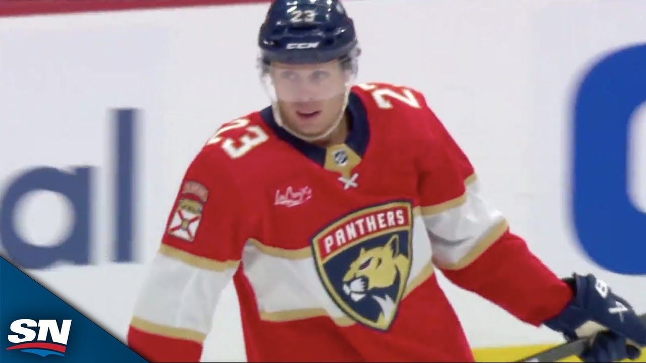 Panthers’ Verhaeghe Taps In Beautiful Backdoor Feed From Barkov - YouTube