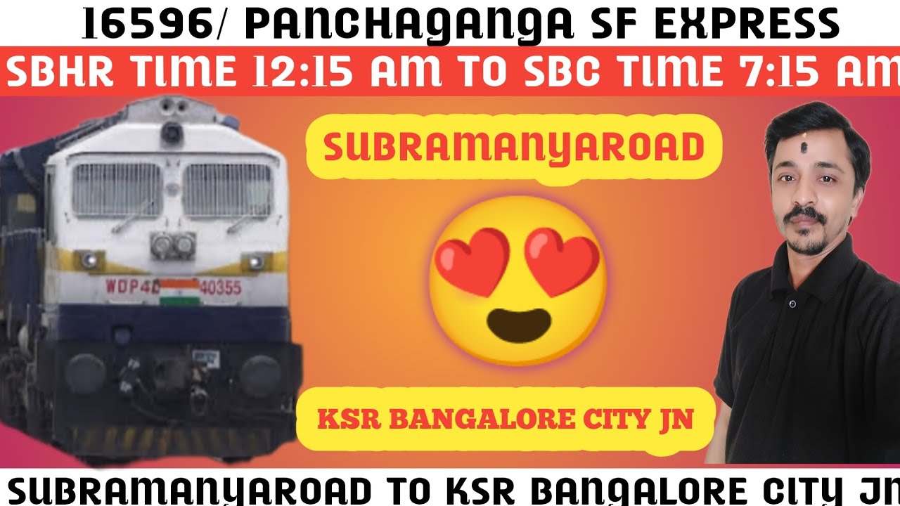 panchaganga express subramanya road To ksr bangalore city jn - YouTube