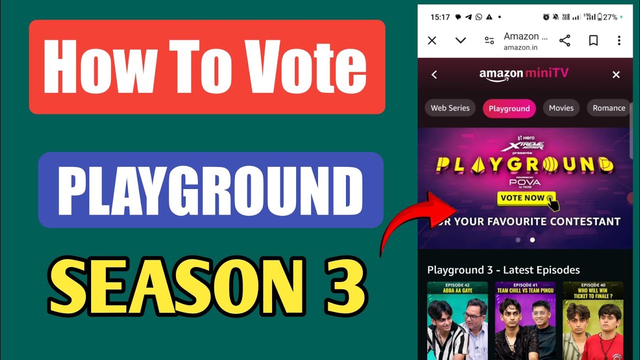 how to vote playground season 3 | playground season 3 me vote kaise ...