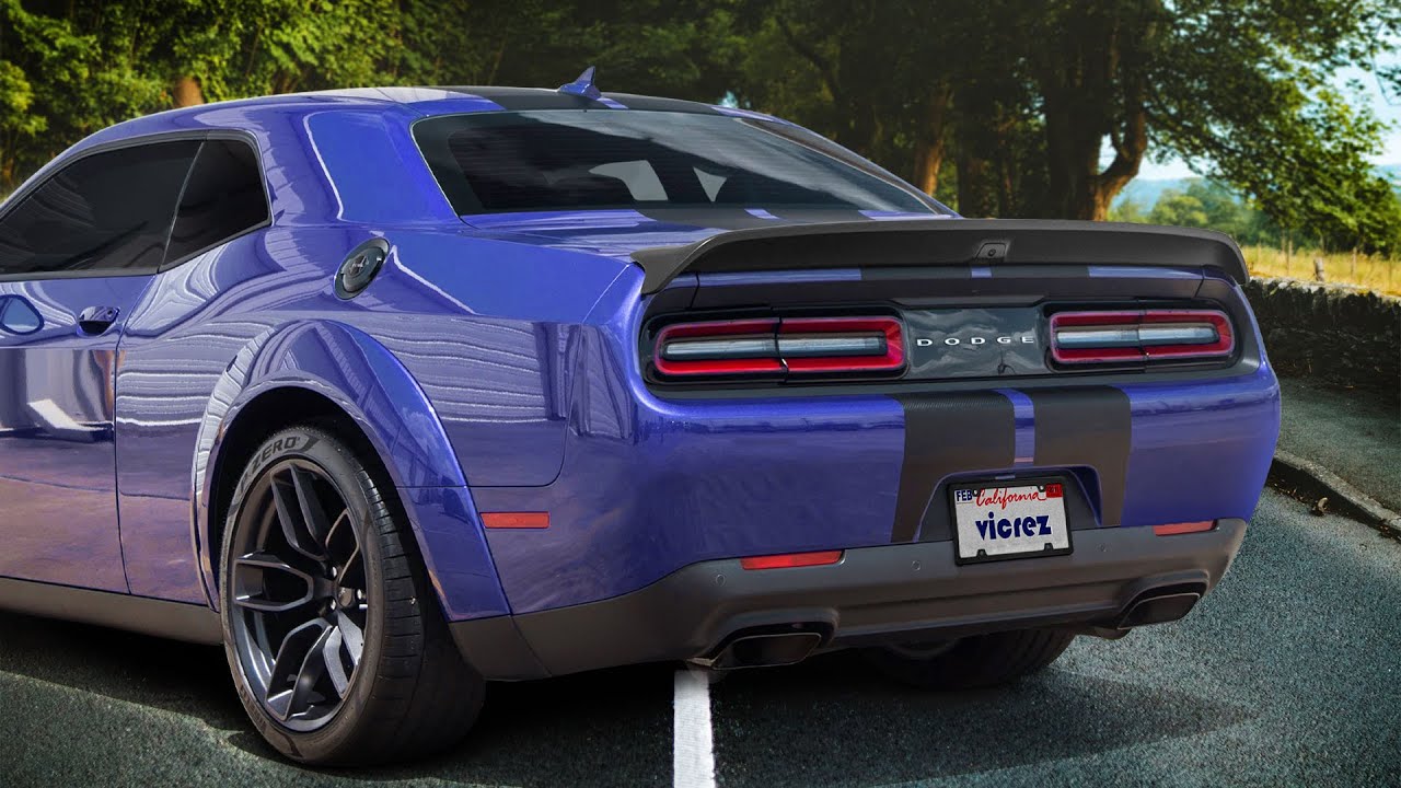 New rear spoiler vz102182 for Dodge Challenger 2008-2023 - YouTube