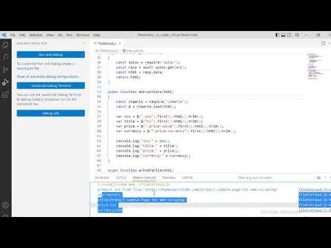 Cheerio module for web scraping via NodeJS - extract fields from a product page - YouTube